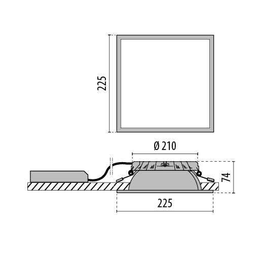 DL SQUARE MAXI 19 C/EW 930 DALI WH87 | DL SQUARE | PIL International