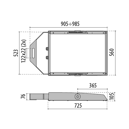 SQUARE PRO GLASS 710/3 A50/W 730 GR94 | SQUARE PRO GLASS | PIL Australia